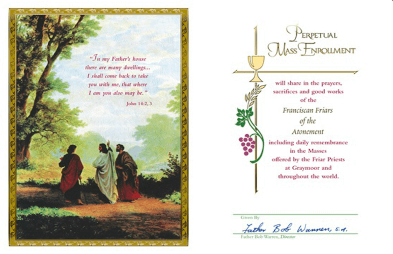 Mass Cards - Franciscan Friars of the Atonement